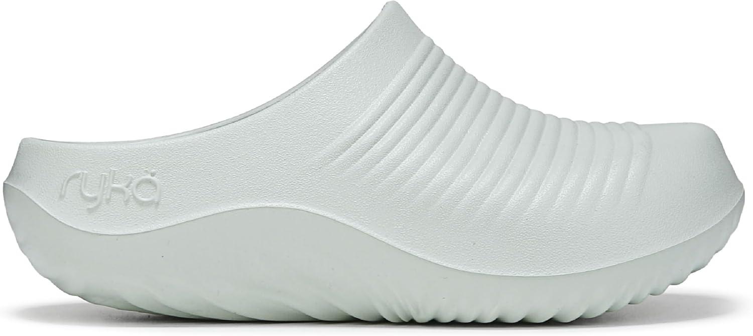 Ryka Women’s Echo Recovery Clog Slide Sandal(Silver Eva) - Rykä