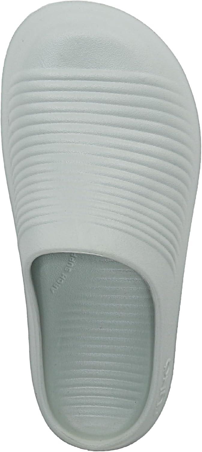 Ryka Women’s Echo Recovery Clog Slide Sandal(Silver Eva) - Rykä