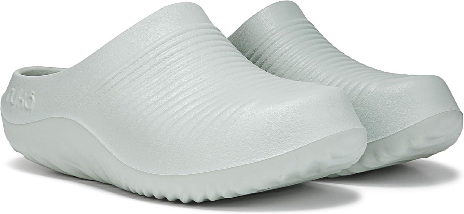 Ryka Women’s Echo Recovery Clog Slide Sandal(Silver Eva) - Rykä