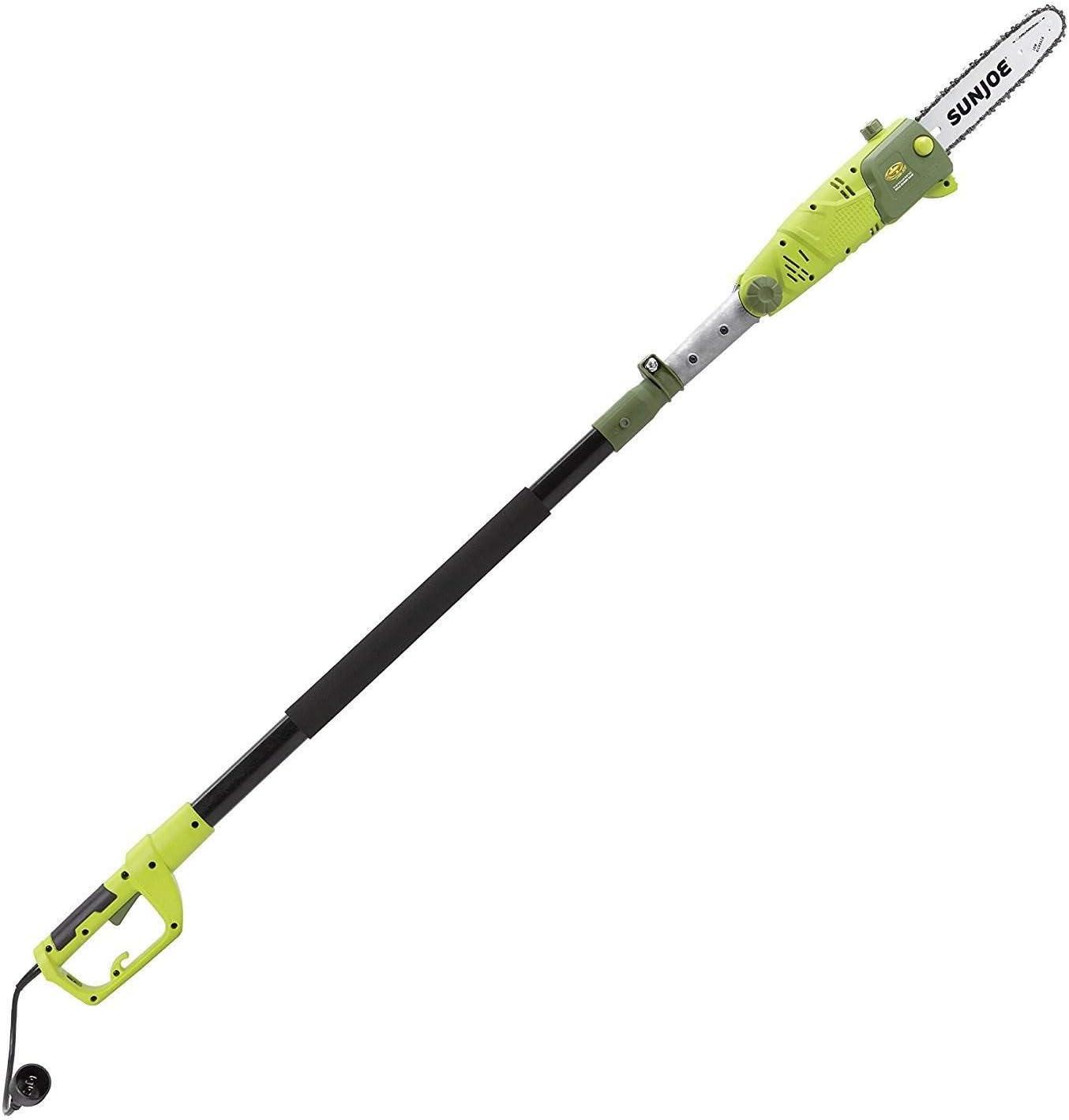 Sun Joe SWJ803E 10 inch 8.0 Amp Electric Multi-Angle Pole Chain Saw ...