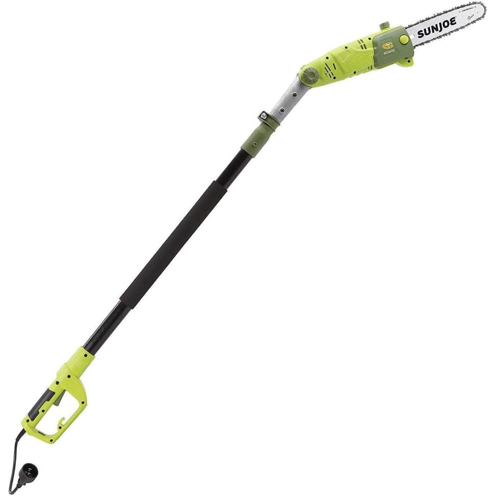 Sun Joe SWJ803E 10 inch 8.0 Amp Electric Multi-Angle Pole Chain Saw ...