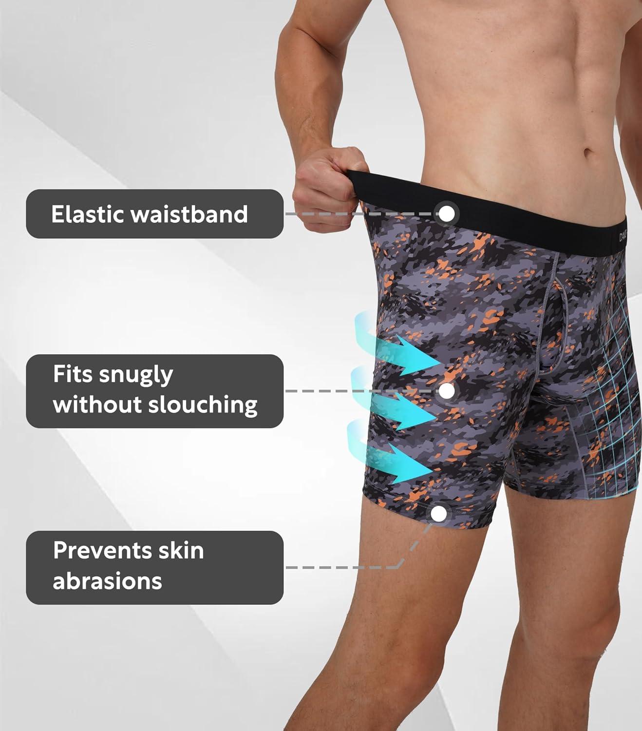 DAVID ARCHY Mens Performance Boxer Briefs 3 Pack, 3D Support Pouch & No ...
