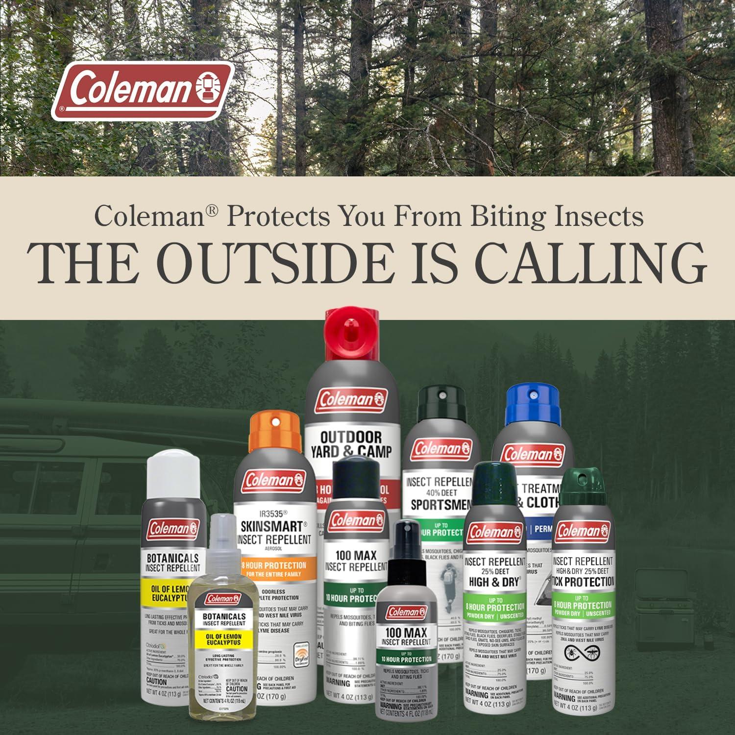 Coleman SkinSmart DEET Free Insect Repellent Spray – 6 oz(Skinsmart 6 ...