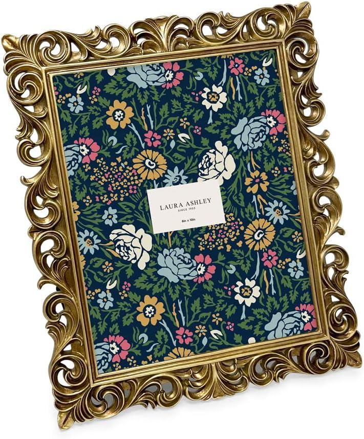 Laura Ashley 2×3 Gold Vintage Inspired Resin Scroll Design Picture ...